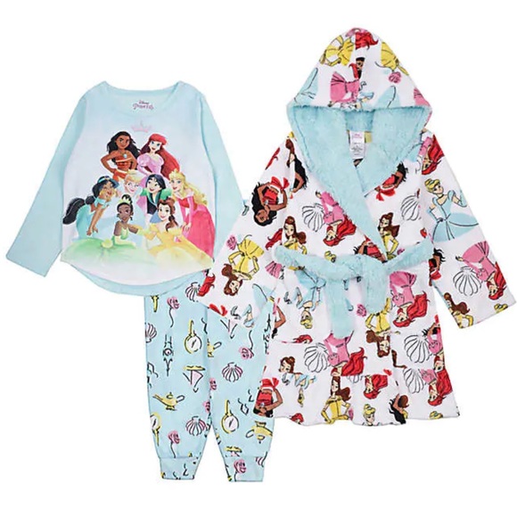 Disney | Pajamas | Princess Kids 2piece Pajamas With Robe | Poshmark